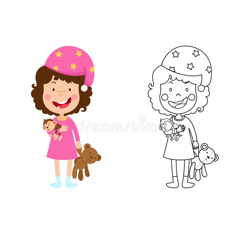 Educational coloring book stock vector. Illustration of character ...