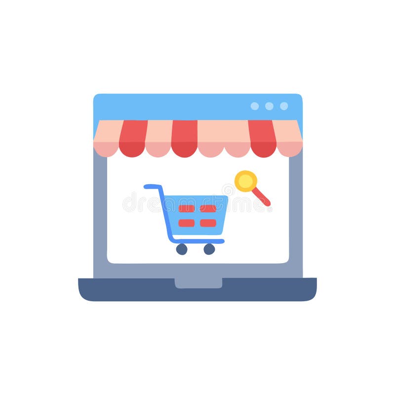 Efficient Online Shopping Icon Stock Photo - Illustration of vector ...