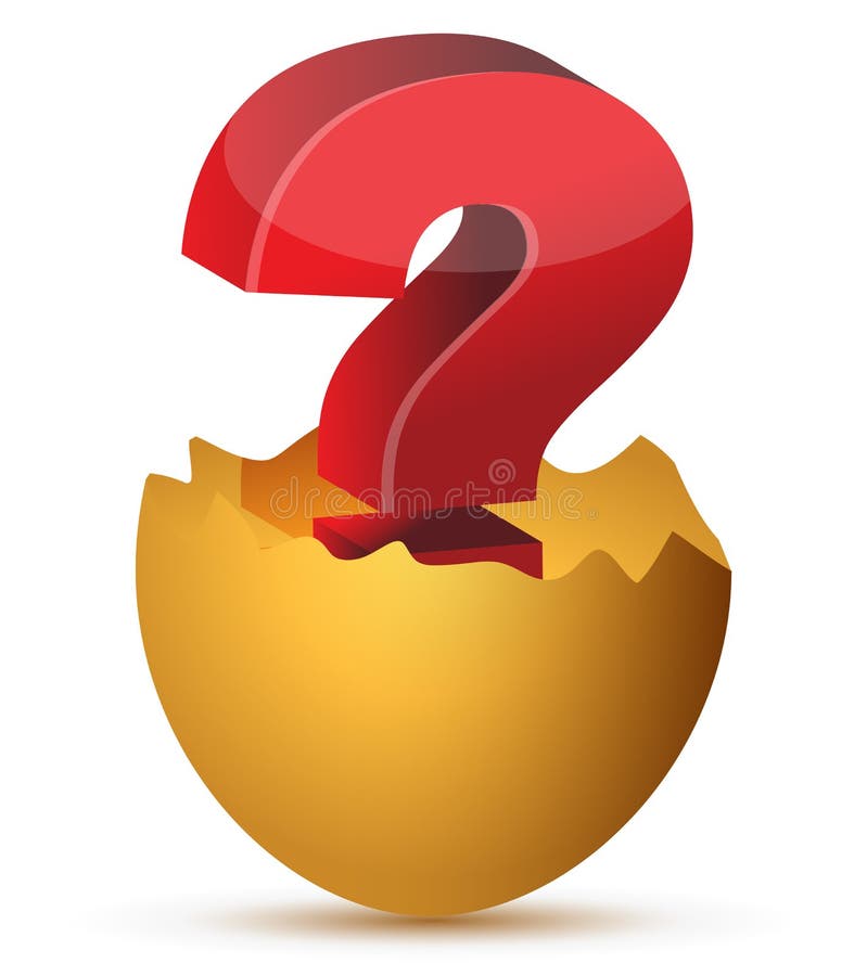 Illustration of Egg with Red Question Mark Stock Illustration ...
