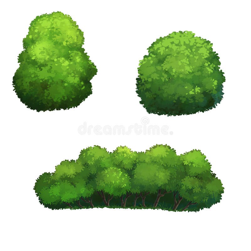 Illustration eines Busches stock abbildung. Illustration von einstellen ...
