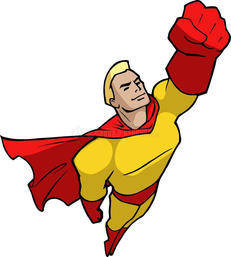 Illustration Eines Klassischen Superhelden Vektor Abbildung ...