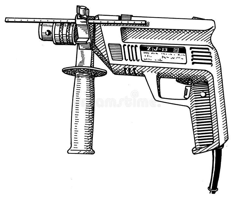 Electric Drill Machine Sketch BM 370 Drill | Bosch Professional