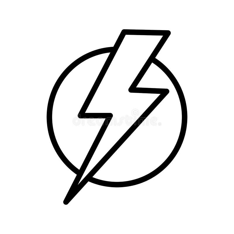 Electric Shock Vector Icon stock illustration. Illustration of symbol ...