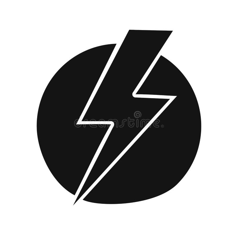 Electric Shock Vector Icon stock illustration. Illustration of symbol ...