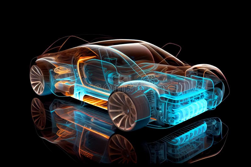 An Illustration of Electrical Vehicle Concept, Humanly Enhanced AI ...