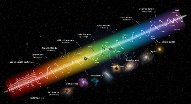 An Illustration of the Electromagnetic Spectrum with Various ...