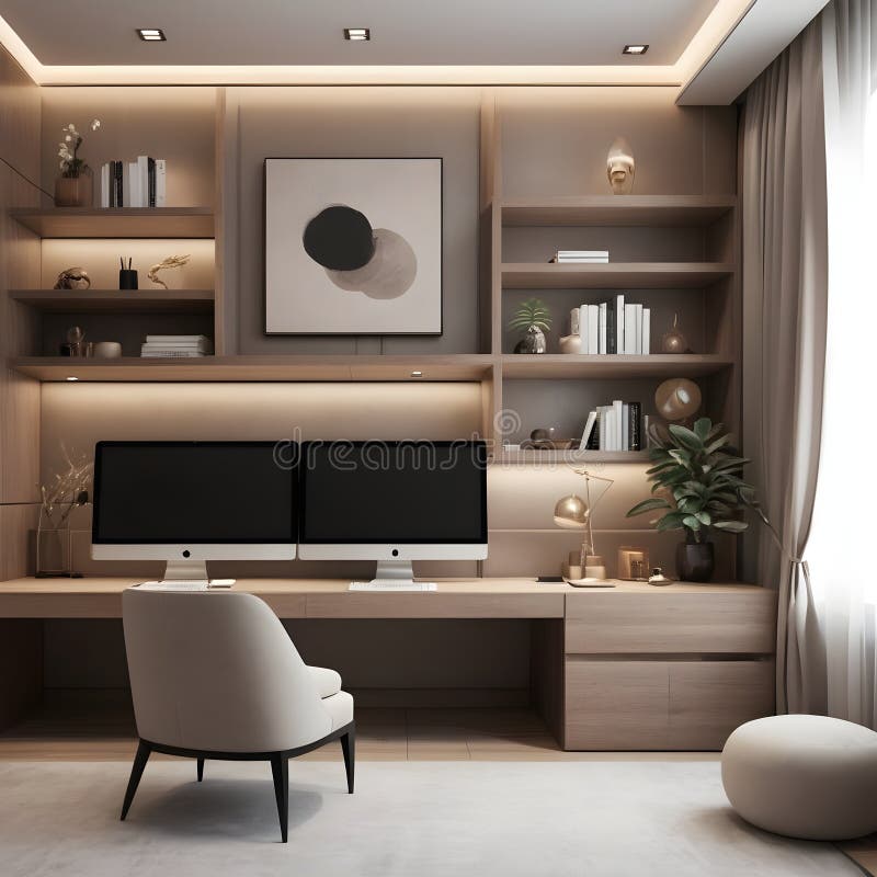 Elegant, Modern, Minimalistic Study Room Design Template for the ...