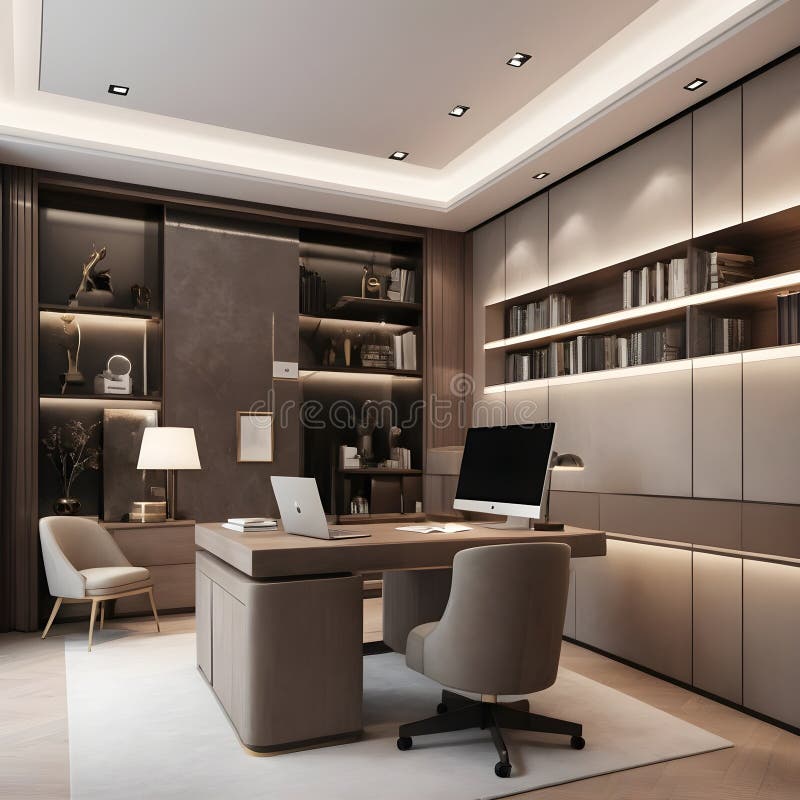 Elegant, Modern, Minimalistic Study Room Design Template for the ...