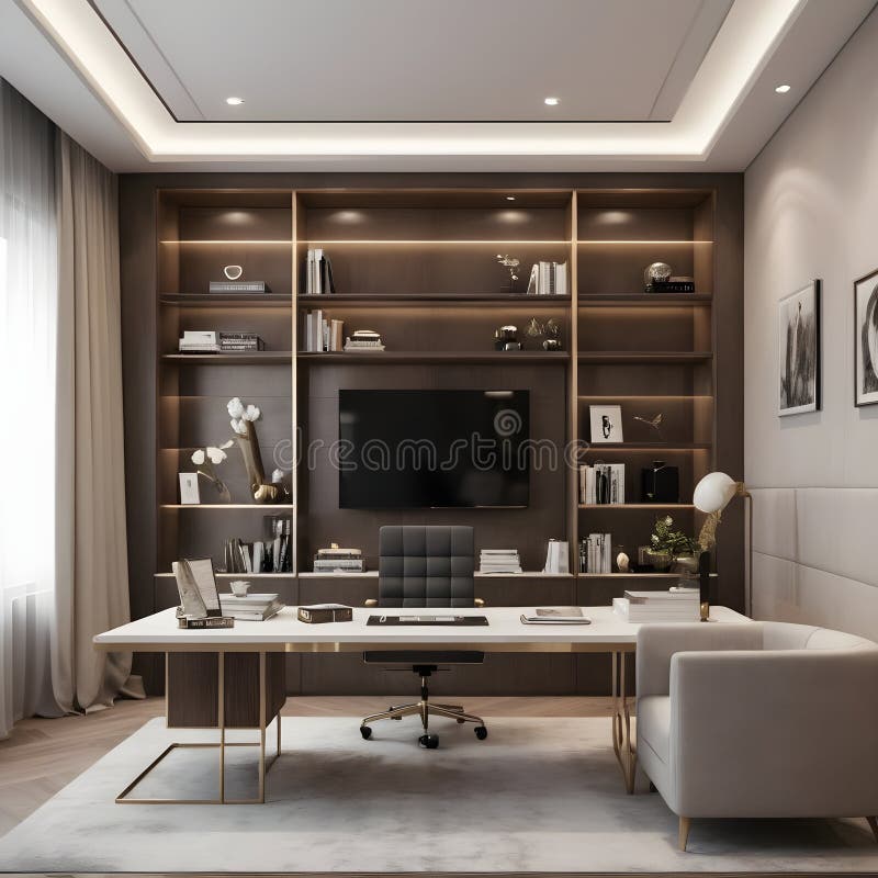 Elegant, Modern, Minimalistic Study Room Design Template for the ...