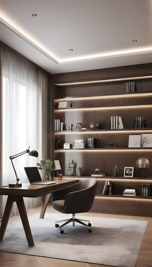 Elegant, Modern, Minimalistic Study Room Design Template for the ...