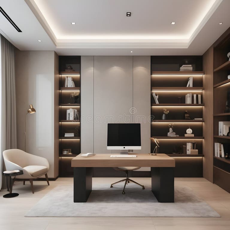 Elegant, Modern, Minimalistic Study Room Design Template for the ...