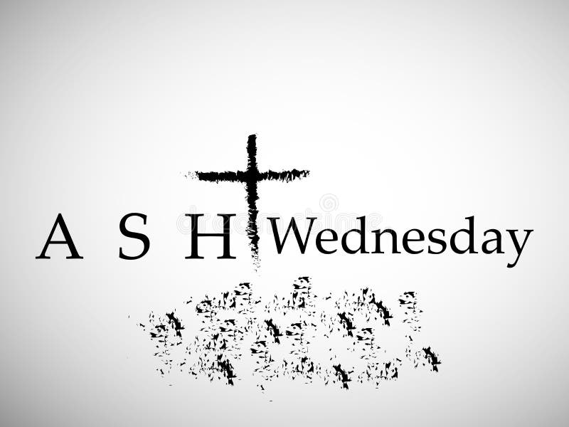 Illustration of Elements of Ash Wednesday Background Stock Vector ...