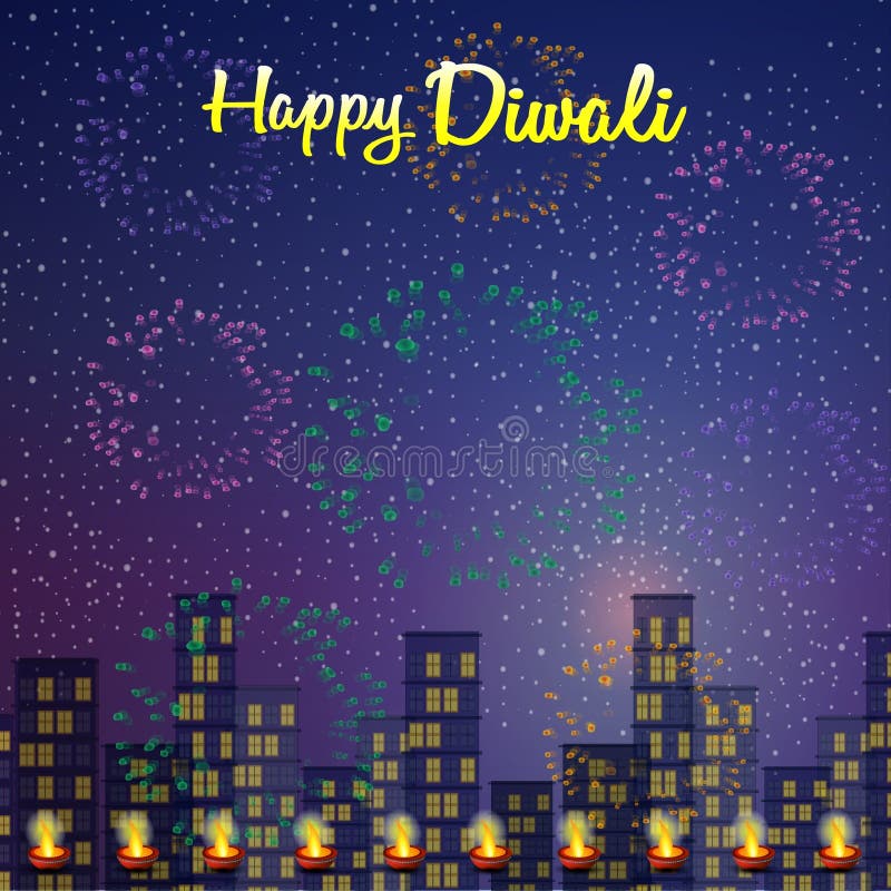 Happy Diwali Festival Of Lights Stock Illustration Illustration Of