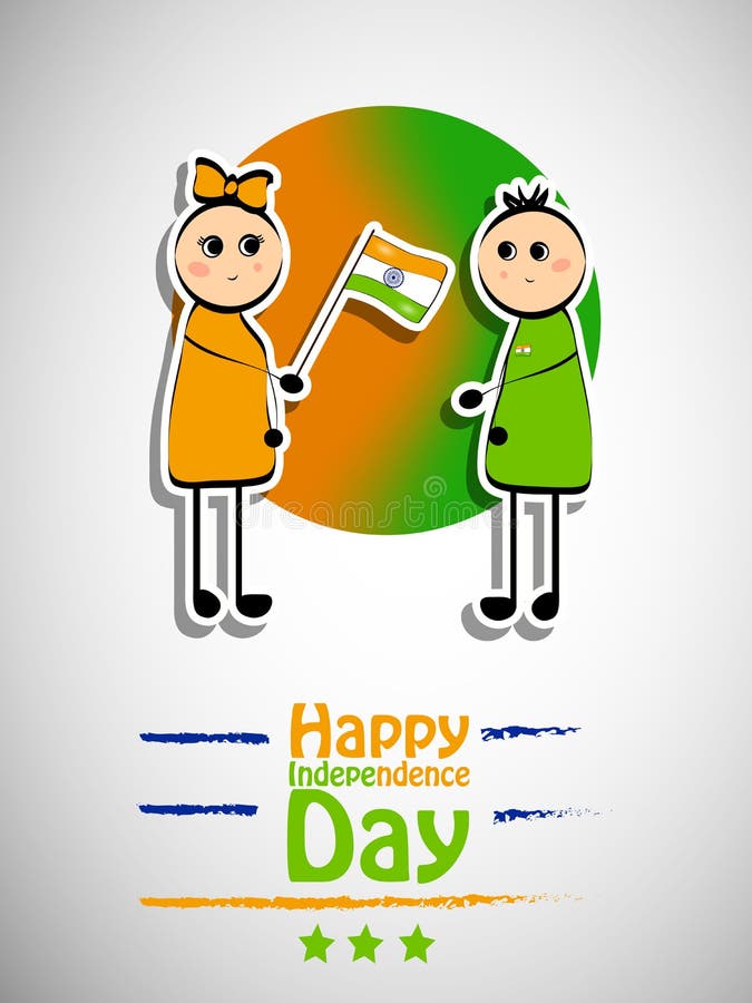 Happy Independence Day India Kids Stock Illustrations – 128 Happy ...