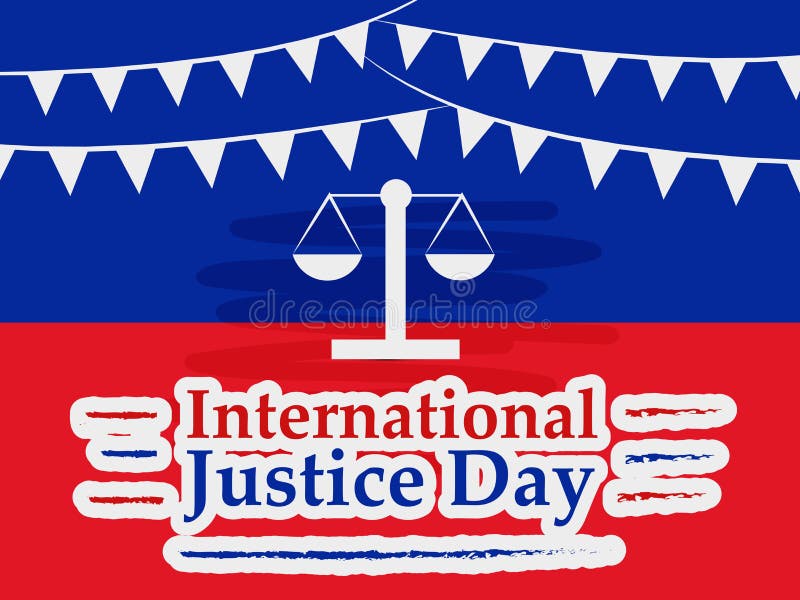 International Justice Day stock vector. Illustration of legal - 121465570