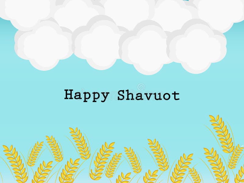 Illustration of Elements of Jewish Holiday Shavuot Background Stock ...
