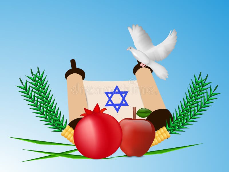 Illustration of Shavuot Background Stock Vector - Illustration of ...