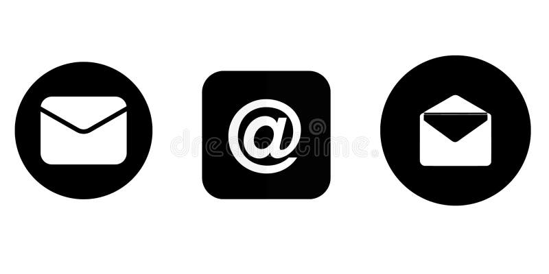 Illustration of Email Logos on a White Background Stock Illustration ...