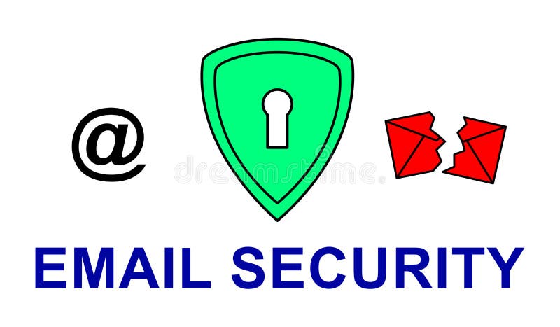Concept of email security stock illustration. Illustration of computer ...