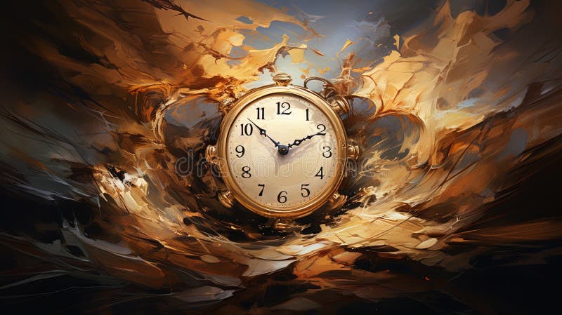 Illustration Embodies Abstract Notions of Time, Conveying Fluidity and ...