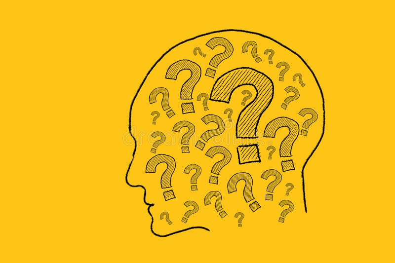 An Illustration Embodying the Concept of Doubt Stock Image - Image of ...