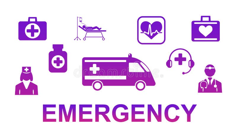 Concept of emergency stock illustration. Illustration of hospital ...