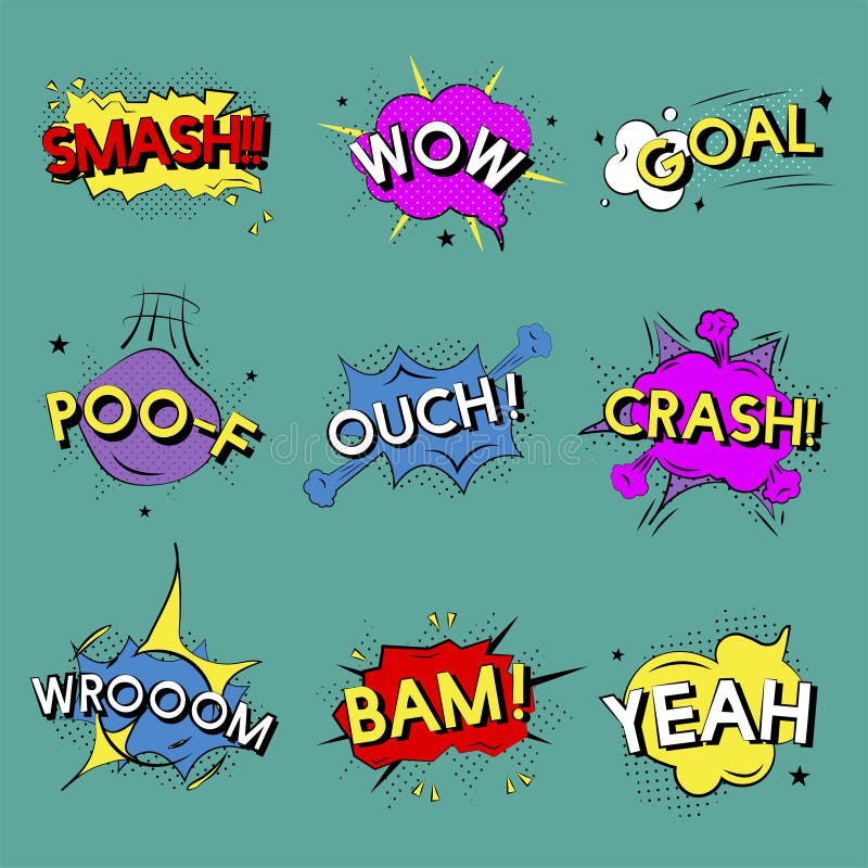 Illustration of Emotion Expression Words Isolated Stock Illustration ...