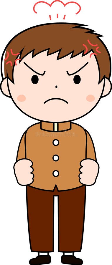 Sprightlymale Students Representing Emotion Stock Vector - Illustration ...