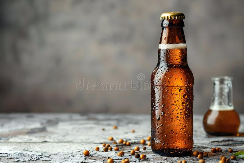 Illustration of Empty Beer Bottle Isolated on White, High Quality, High ...