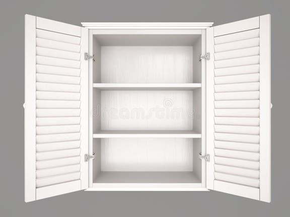 Illustration of Empty Cupboard Stock Illustration - Illustration of ...