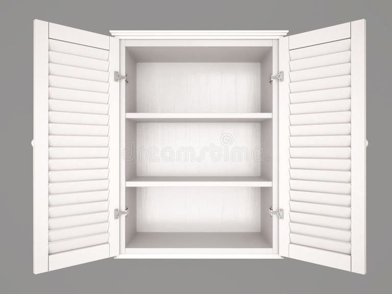 Illustration of Empty Cupboard Stock Illustration - Illustration of ...