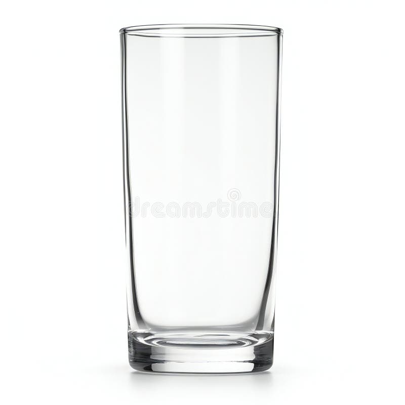 Empty Glass Isolated on White Background Stock Illustration ...