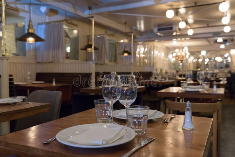 Illustration of Empty Luxurious Restaurant Stock Photo - Image of ...