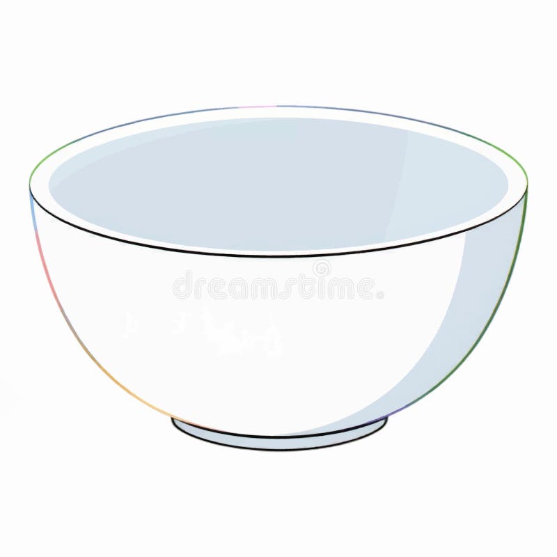 Illustration of an Empty Rice Bowl, Perfect for Minimalist Food ...