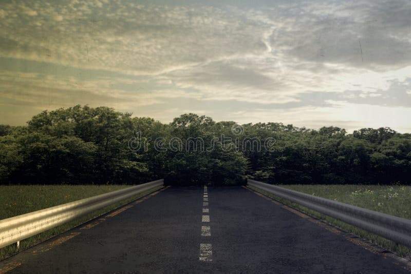 Empty Straight Road with Marking. Overhead View. Highway Seamless ...