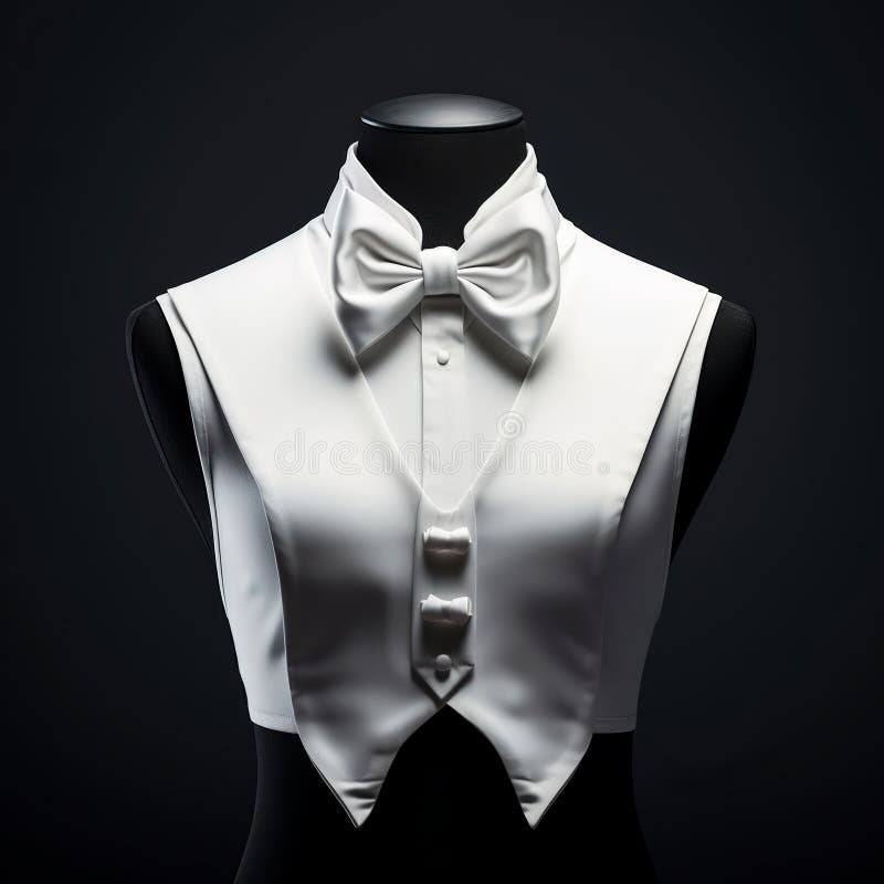 Illustration of Empty Suit Vest with Female Style Bowtie White Clean ...