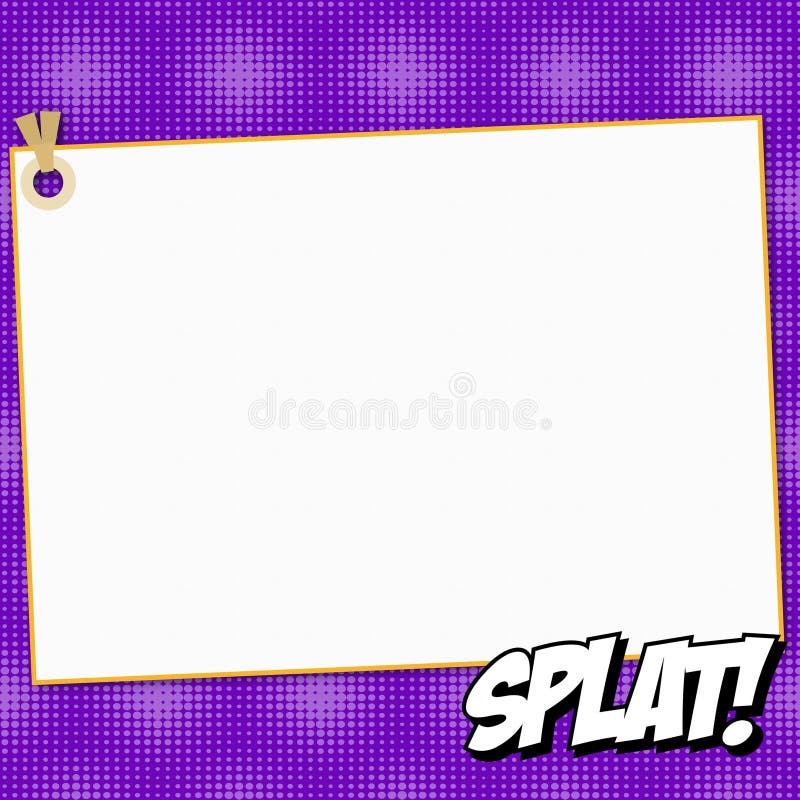 Illustration of an Empty White Sheet with a Purple Frame - Empty Space ...