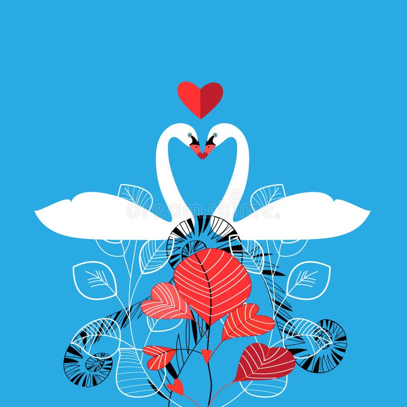 Swans Lovers Stock Illustrations – 197 Swans Lovers Stock Illustrations ...
