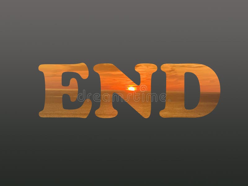 Illustration of the the End Sign Stock Illustration - Illustration of ...