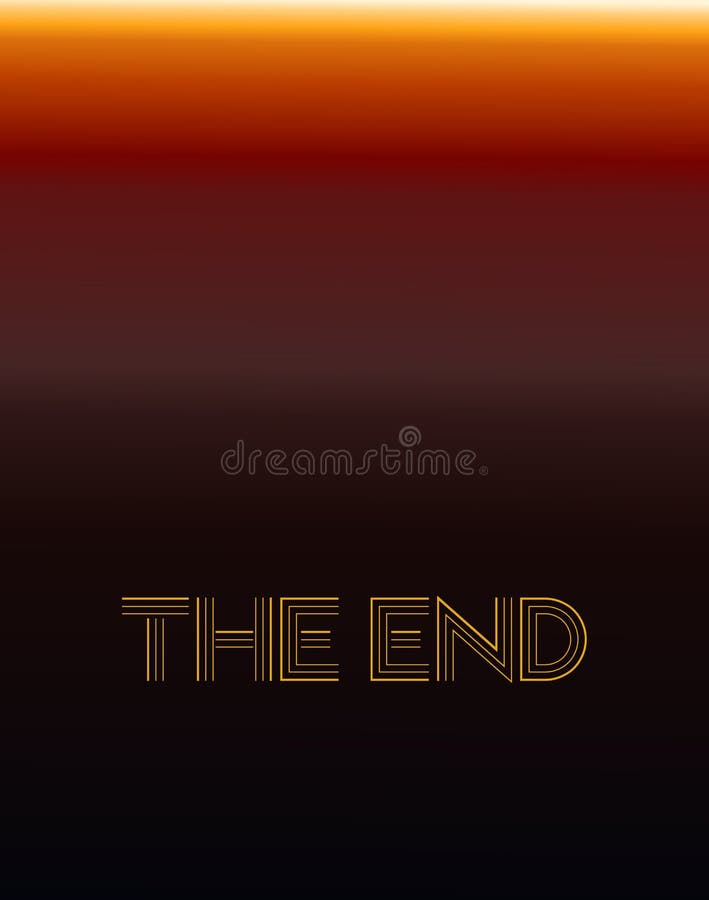 Illustration of the the End Sign Stock Illustration - Illustration of ...