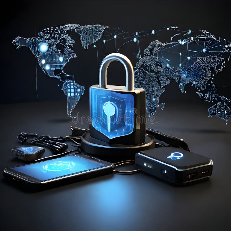 Illustration of Endpoint Security Sync in All Network Devices Stock ...