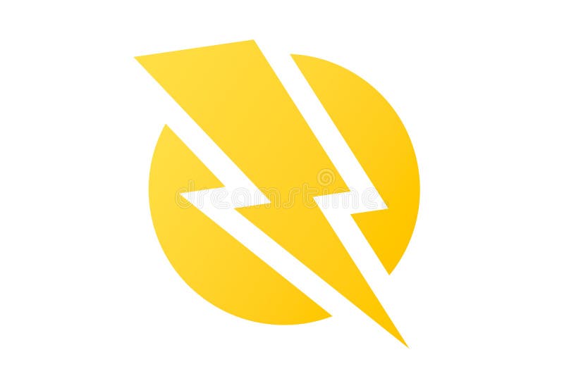 Illustration of Energy Yellow Sign on White Background Stock ...