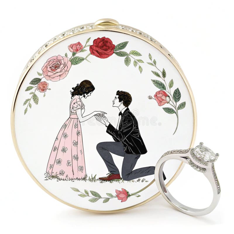 Engagement Illustration Isolated on White Stock Illustration ...