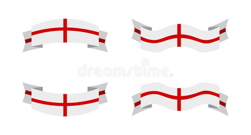 Illustration of an England Flag with a Ribbon Style. England Flag ...