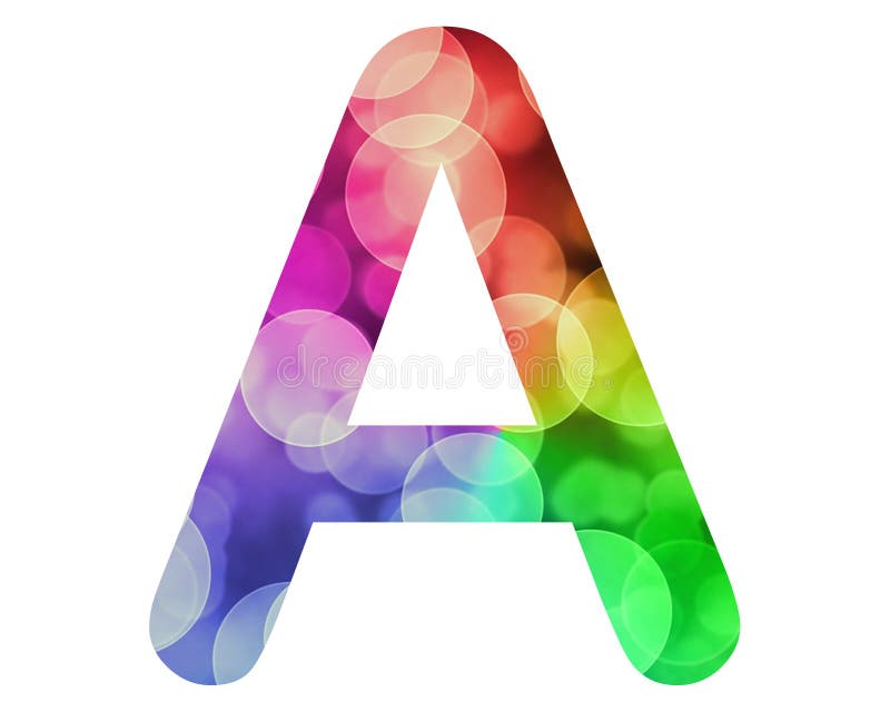Illustration of the English Letter a in a Colorful Pattern on a White ...
