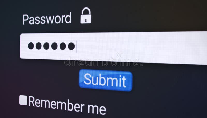 Illustration of Entering a Password on the Login Page of a Website ...
