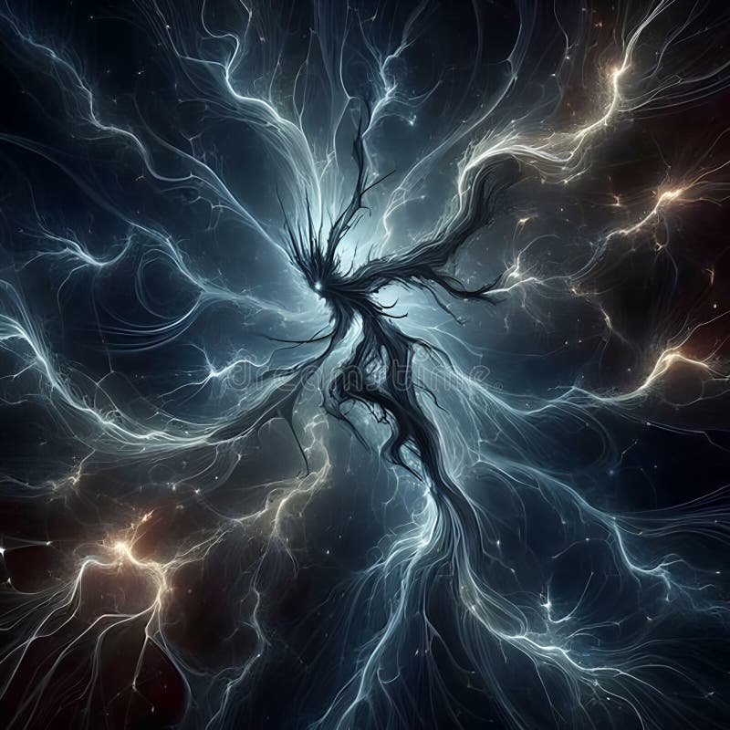 Illustration an Entity with the Power of Thunder Stock Illustration ...