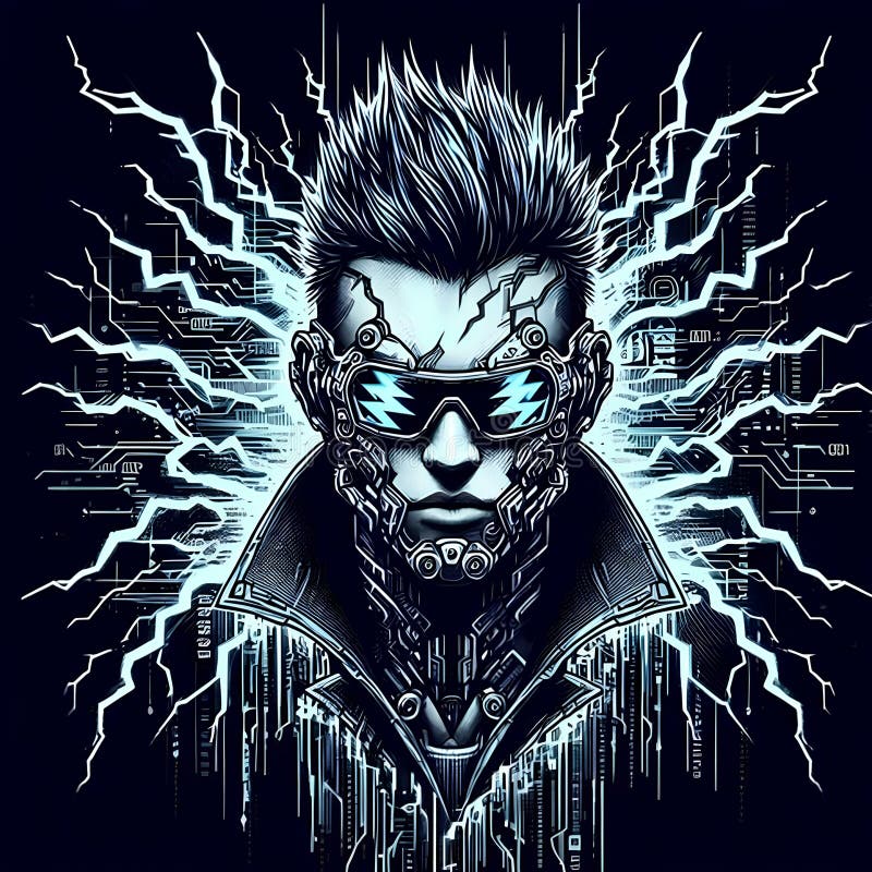 Illustration an Entity with the Power of Thunder Stock Illustration ...