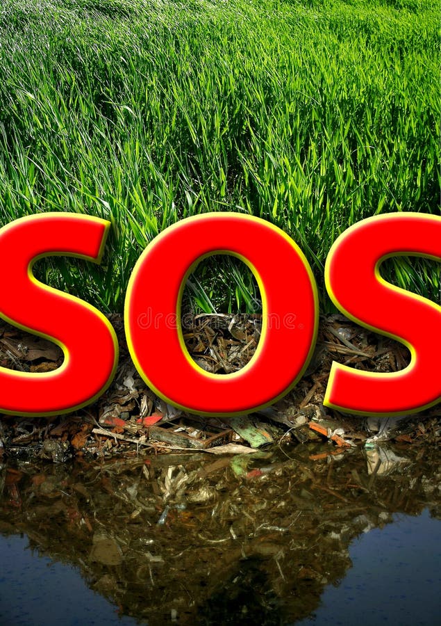 SOS for the Protection of the Planet Stock Illustration - Illustration ...