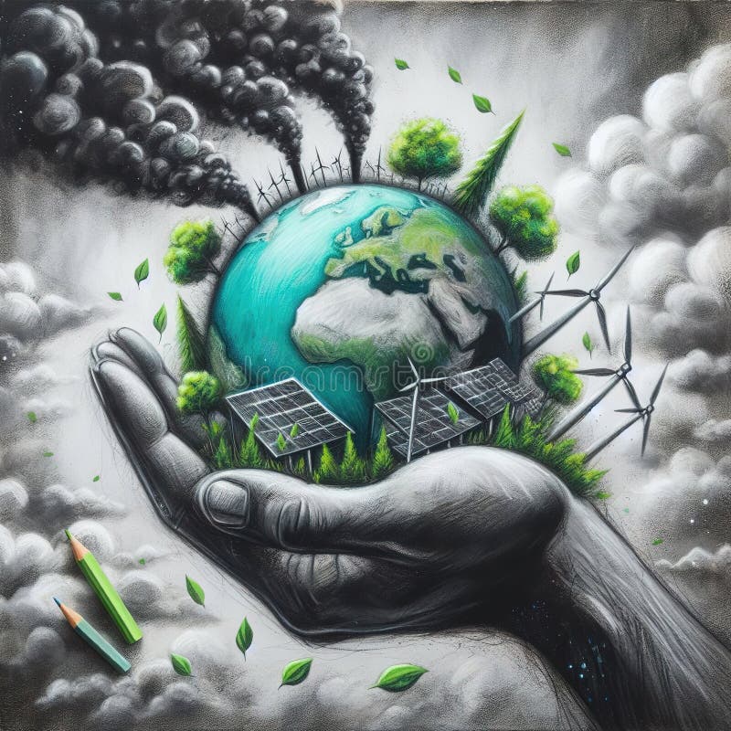 Illustration on the Environmental Theme Save the Planet Stock Photo ...